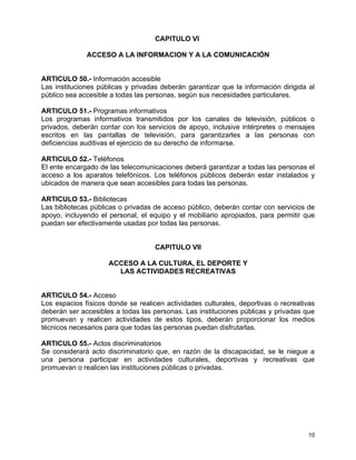 Ley 7600 Igualdad Costa Rica | DOC