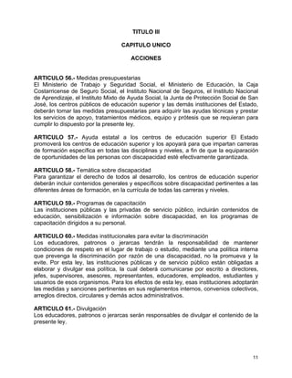 Ley 7600 Igualdad Costa Rica | DOC