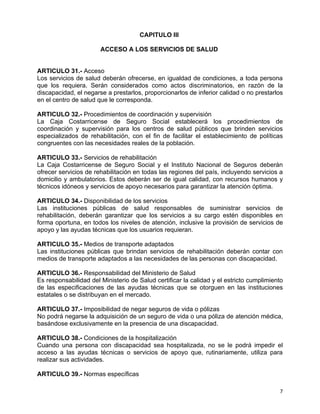 Ley 7600 Igualdad Costa Rica | DOC