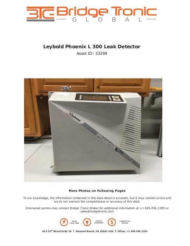 Leybold Phoenix L 300 For Sale