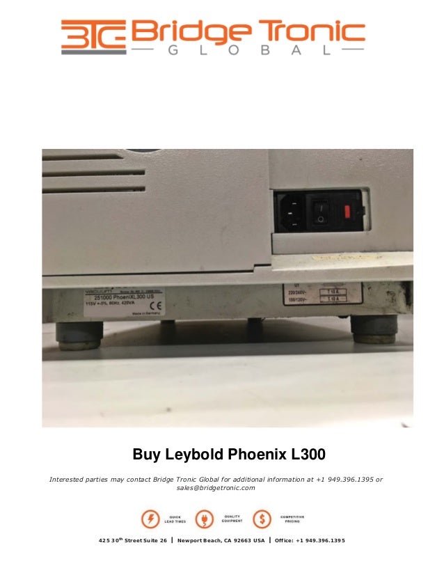 Leybold Phoenix L 300 For Sale