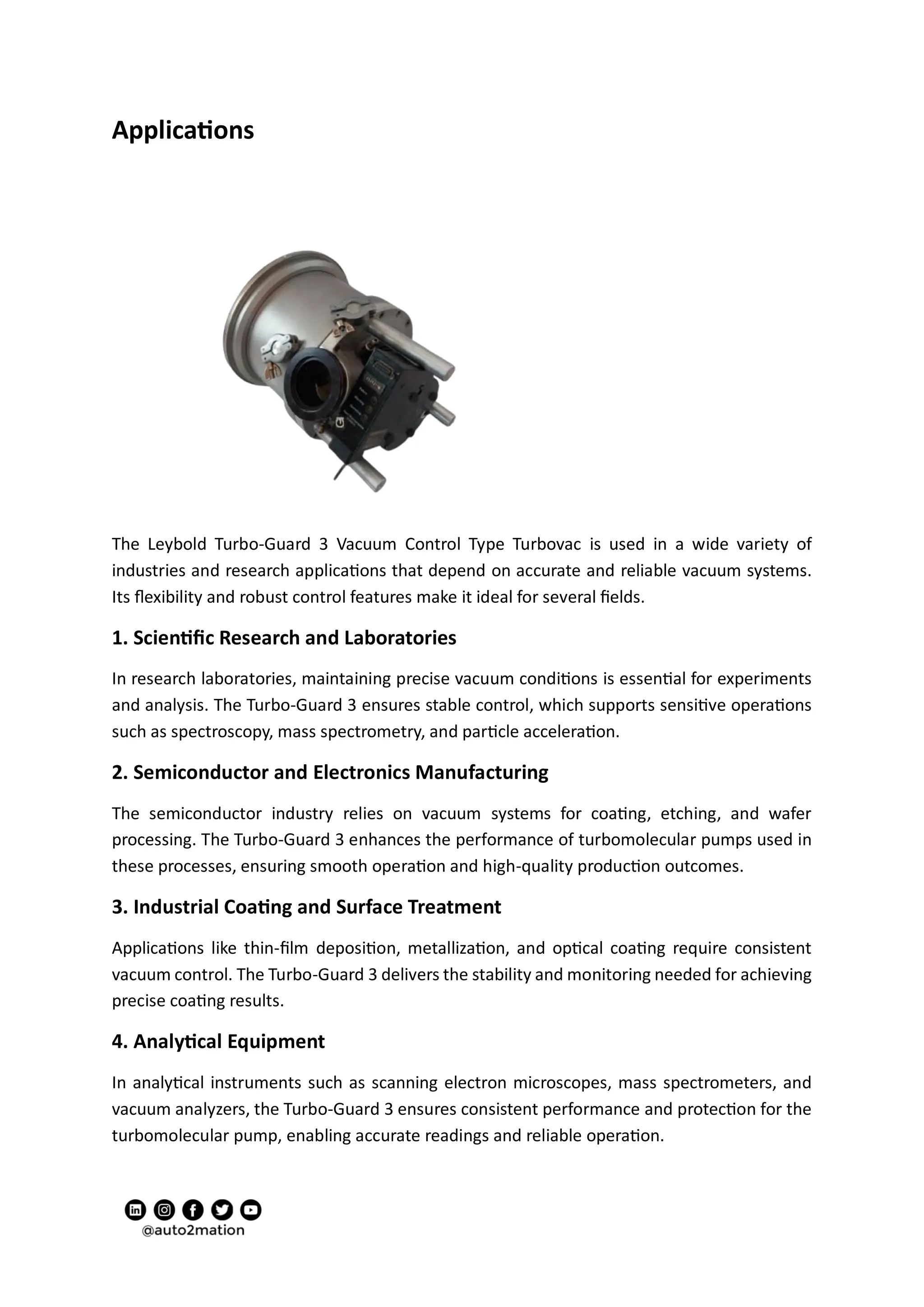 Leybold Turbo-guard 3 Vacuum Control Type Turbovac | PDF