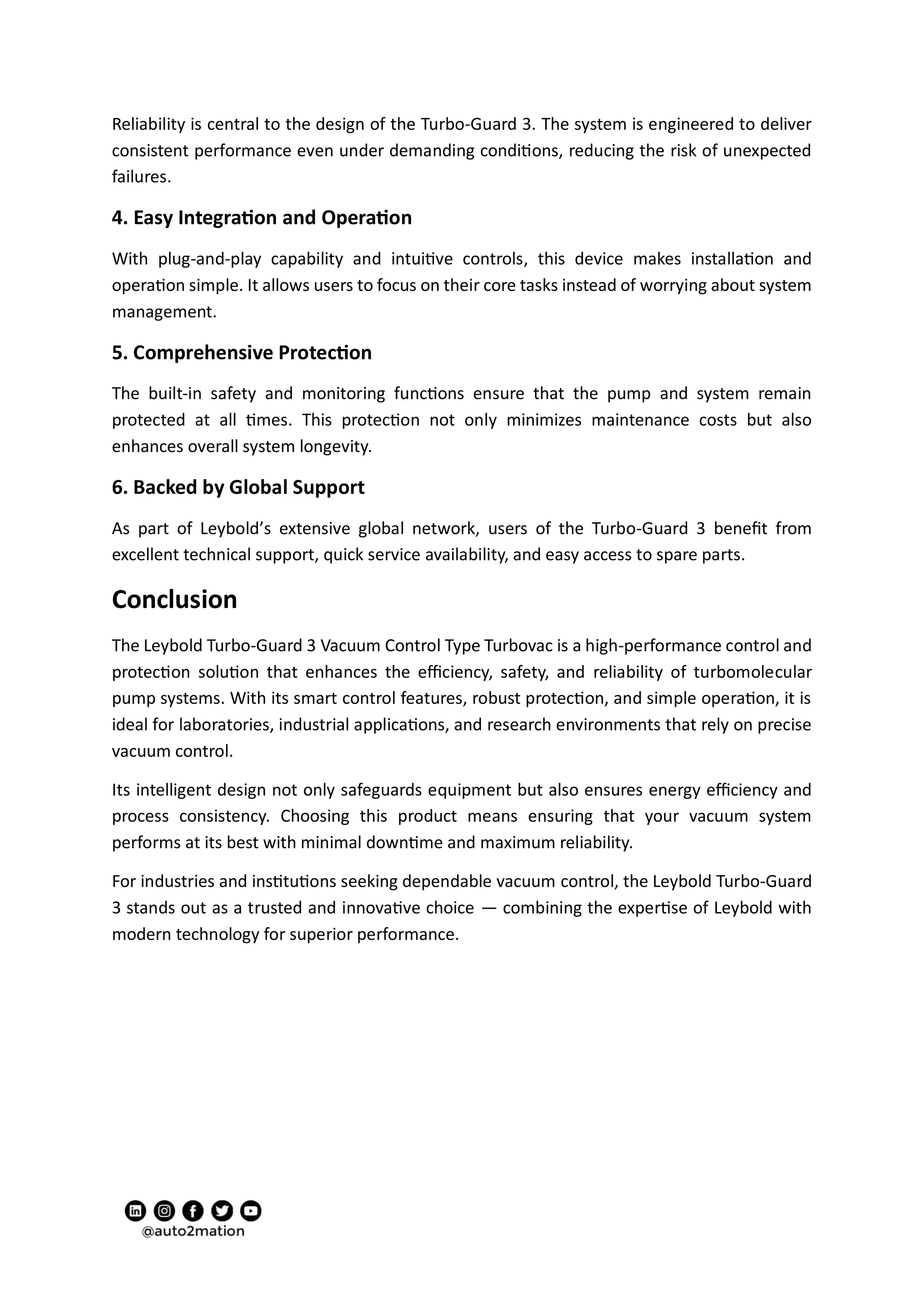 Leybold Turbo-guard 3 Vacuum Control Type Turbovac | PDF