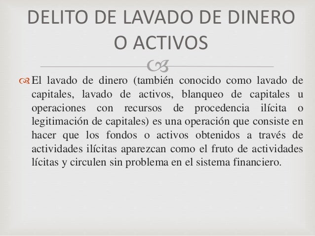 Ley Contra El Lavado De Dinero