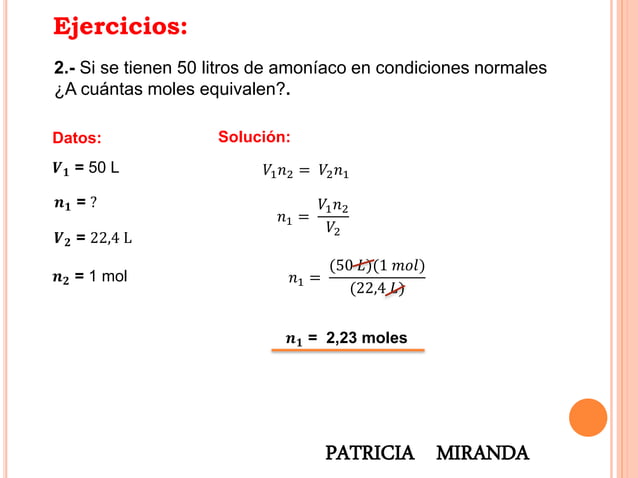 Ley de avogadro | PPTX