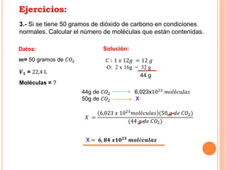 Ejemplos De Números De Avogadros
