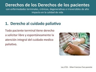 Ley 1733 Cuidados Paliativos Guía Básica. Dilian Francisca Toro | PDF