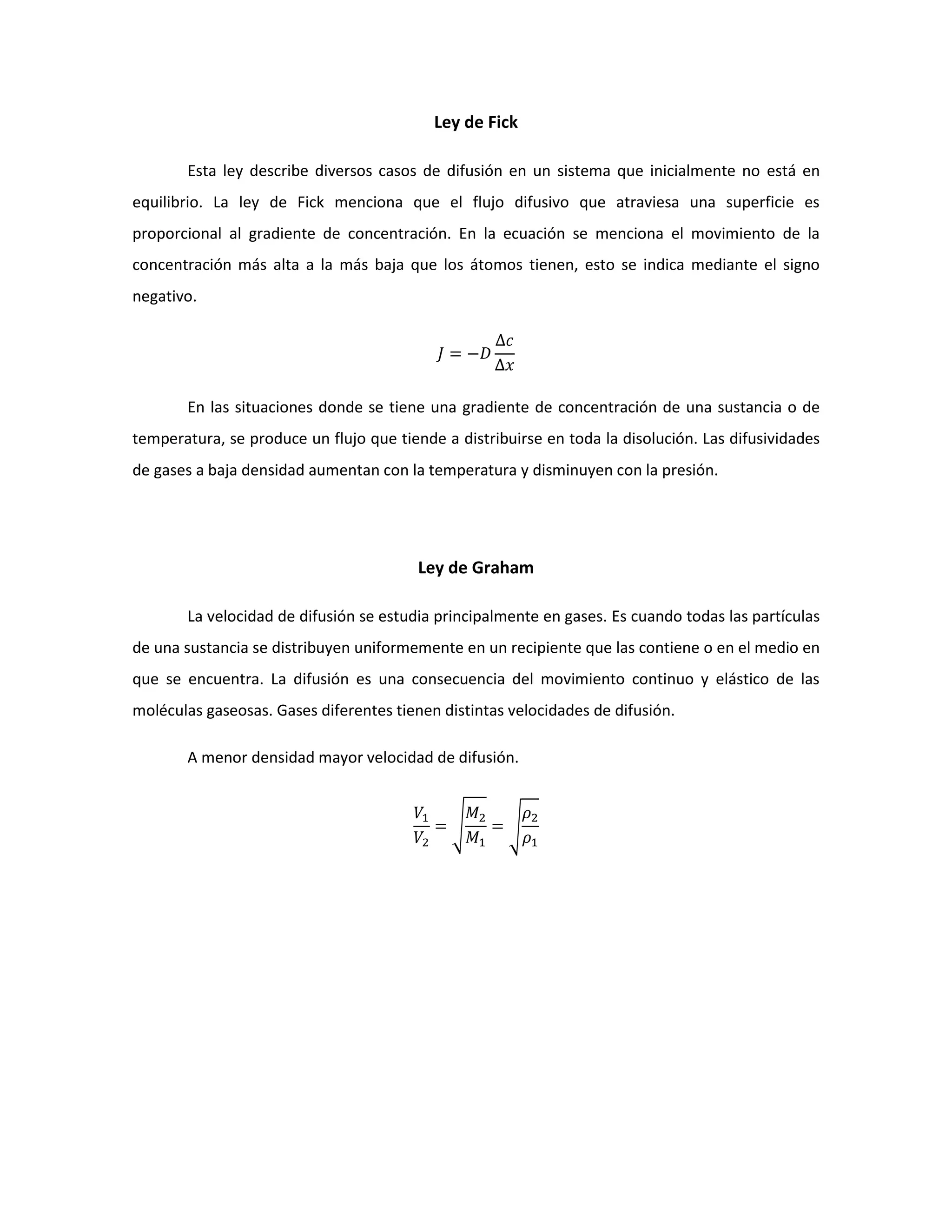 Ley de fick | DOCX