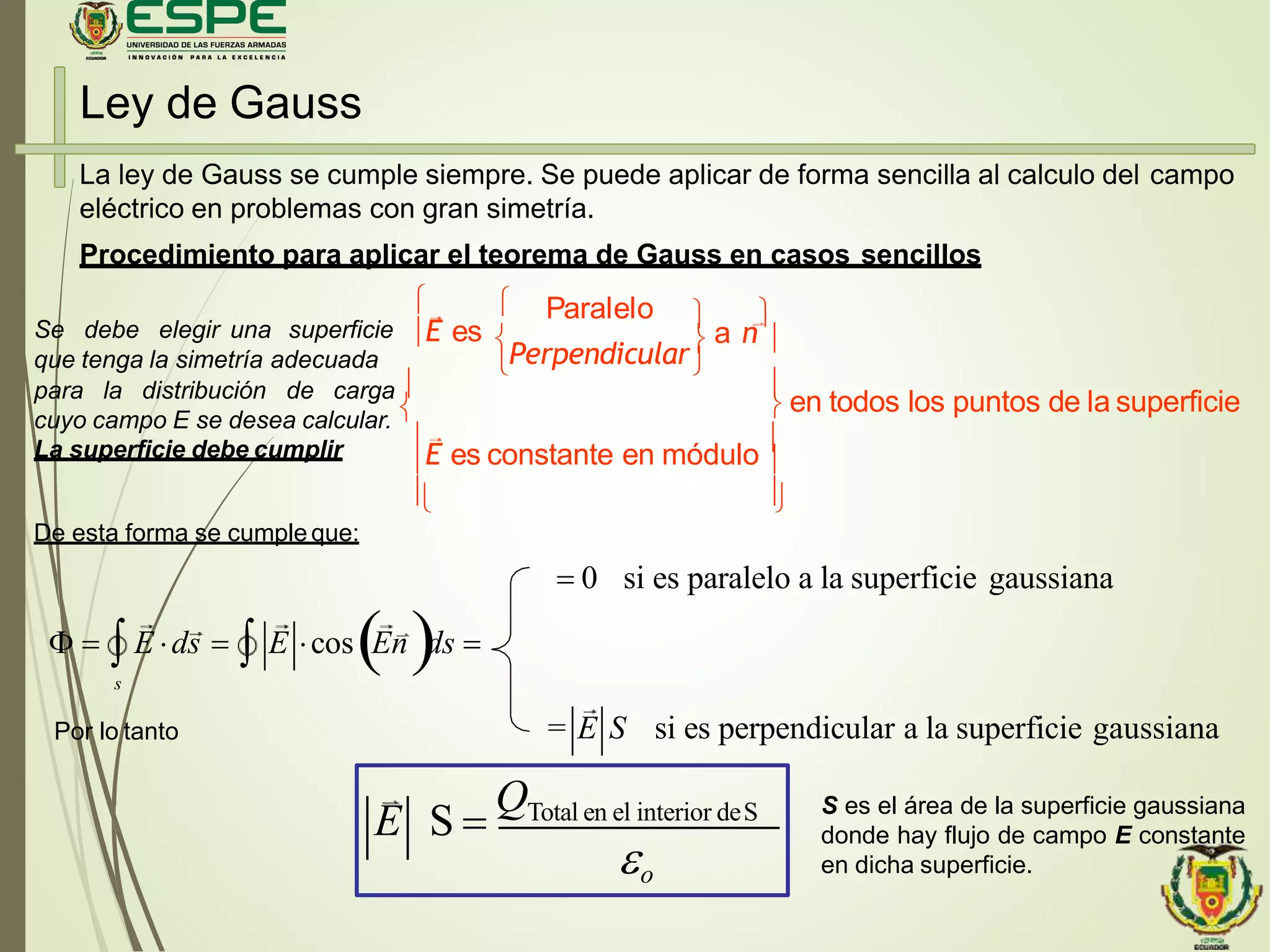 Ley de gauss | PPTX