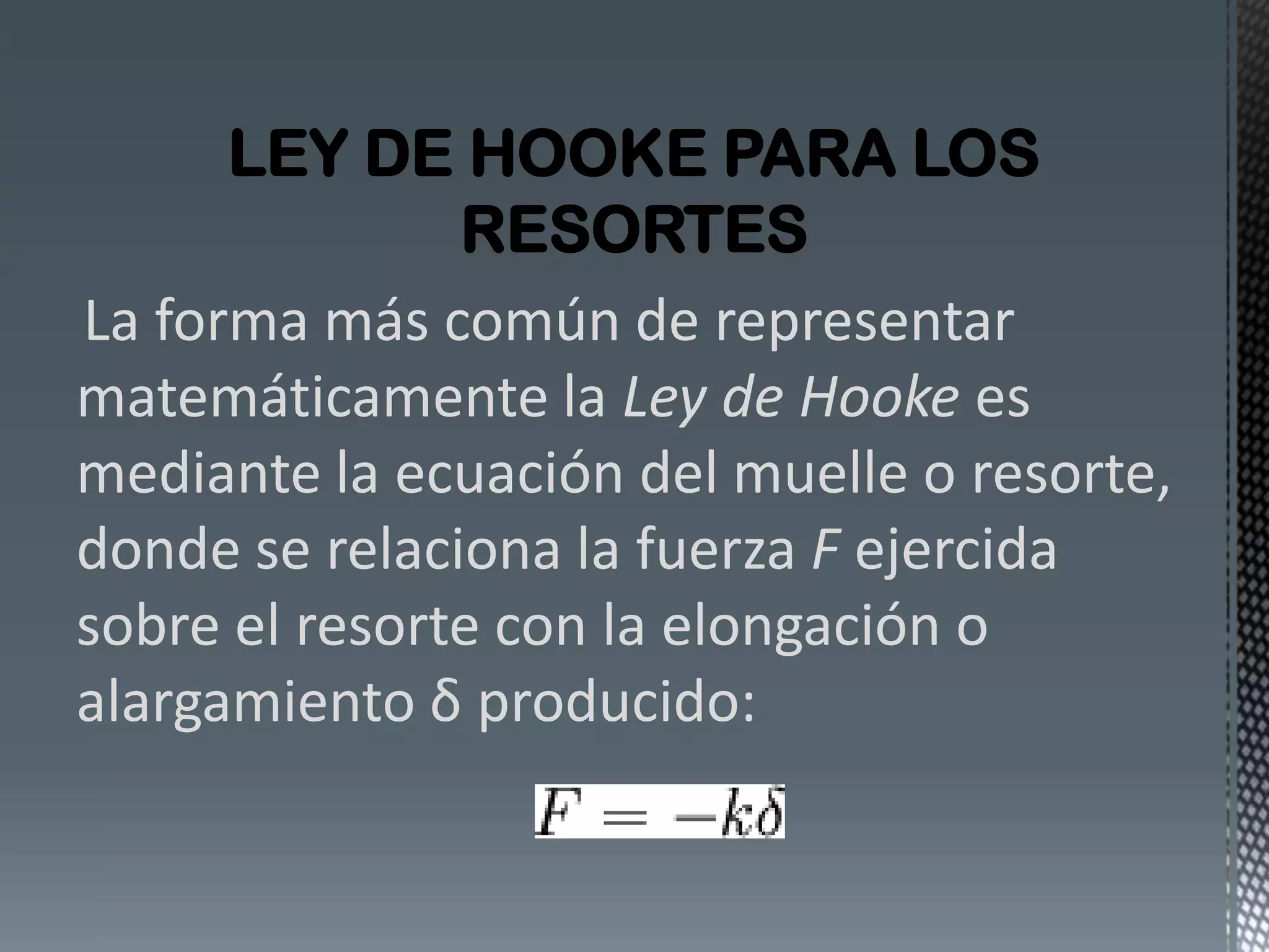 Ley de hooke | PPTX