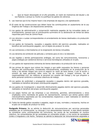 Ley de impuesto sobre la renta | PDF