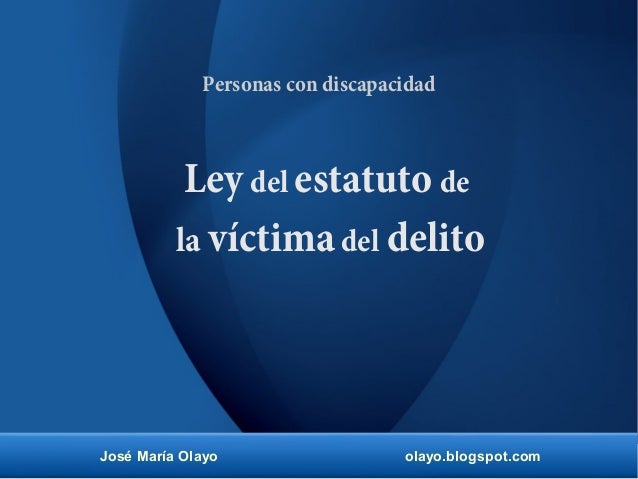 Ley Del Estatuto De La Víctima Del Delito