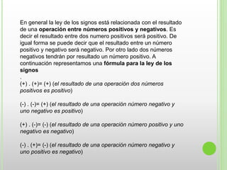 Ley de los signos | PPTX