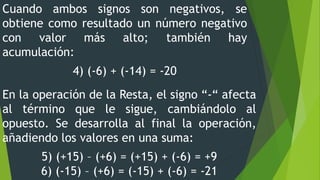 Ley de los signos de las operaciones | PPTX