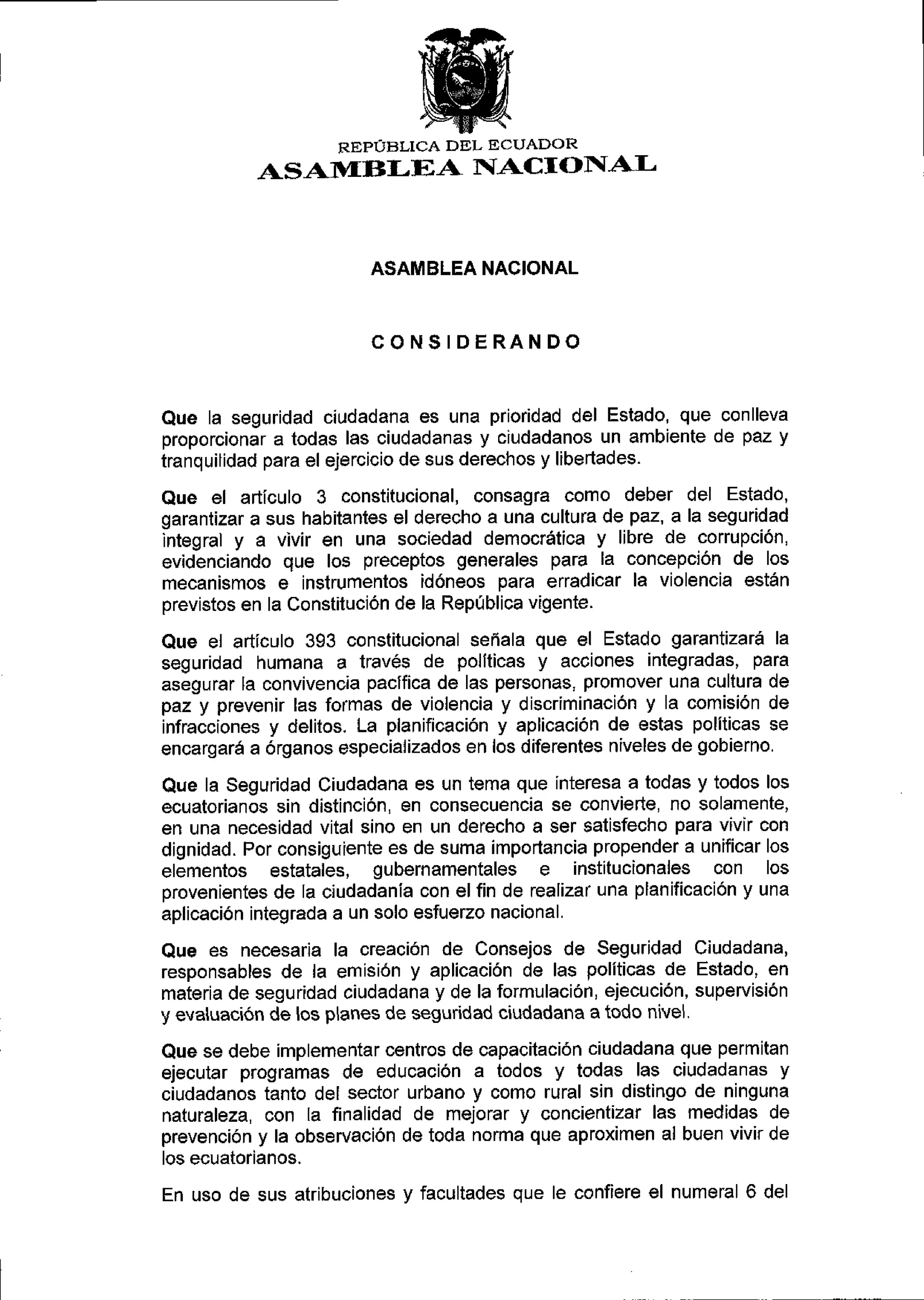 Ley Del Sistema Nacional De Seguridad Ciudadana Pdf