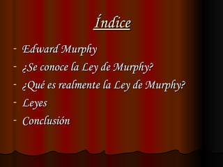 Ley De Murphy | PPS