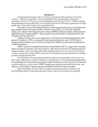 Leyden transgenerational trauma 10-30-16 (2) | PDF