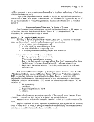 Leyden transgenerational trauma 10-30-16 (2) | PDF