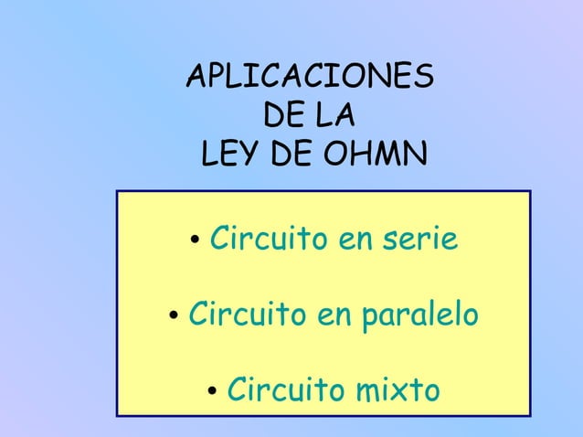 Ley De Ohm Ppt 