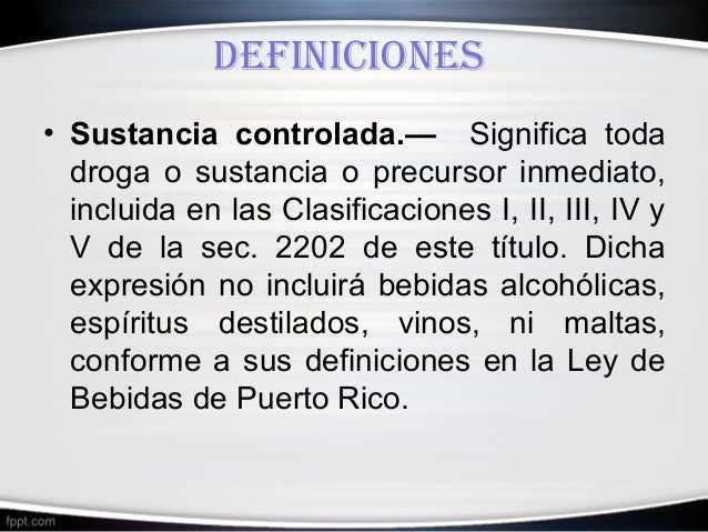 Sustancias Controladas