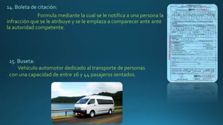 Ley de transito por vías publicas y seguridad. | PPT