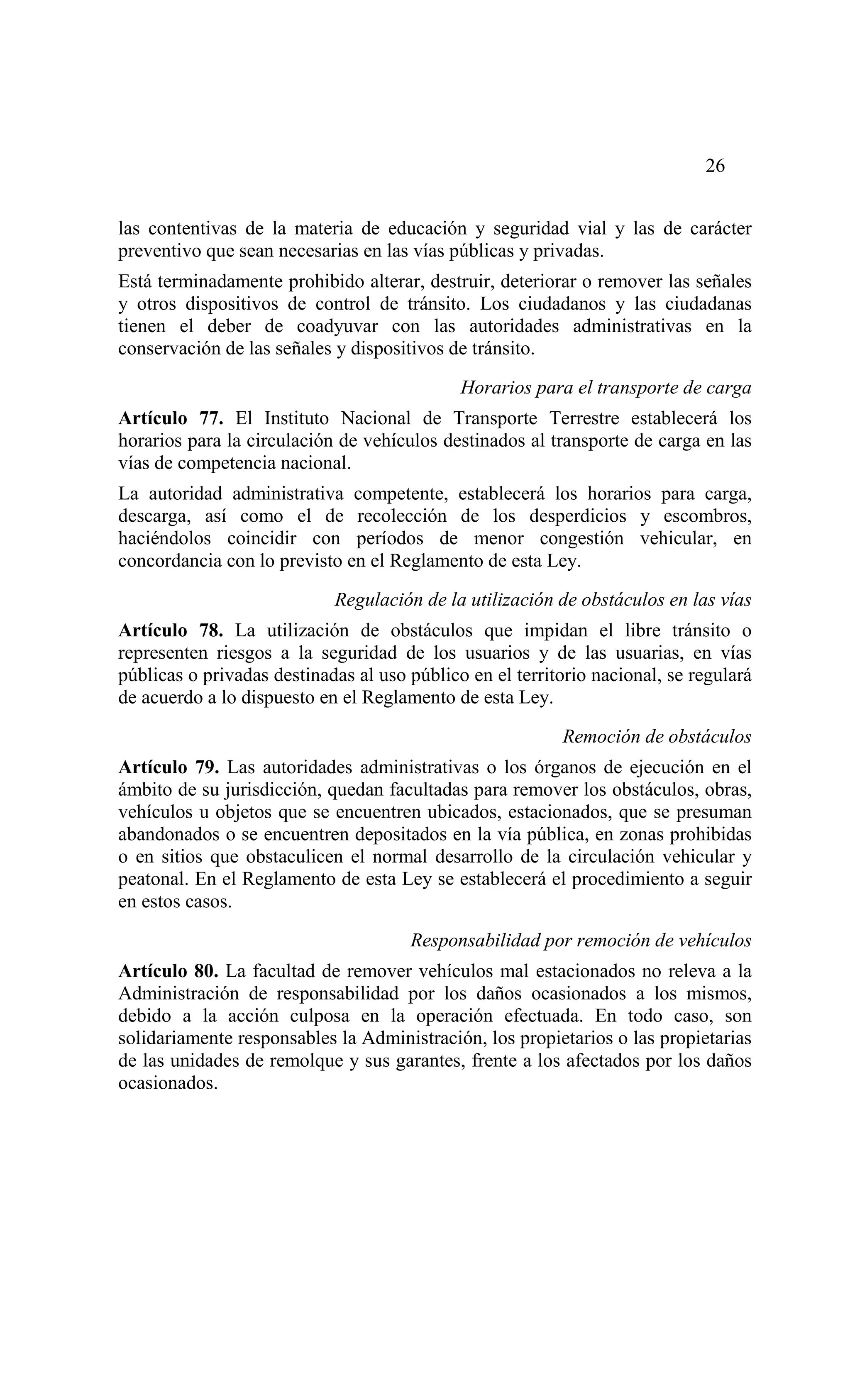 Ley de tránsito y transporte terrestre en Venezuela | PDF