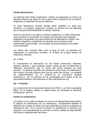 Ley de viscosidad de newton | DOCX