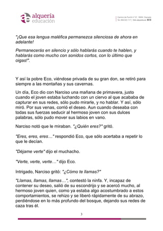Leyenda de narciso | PDF