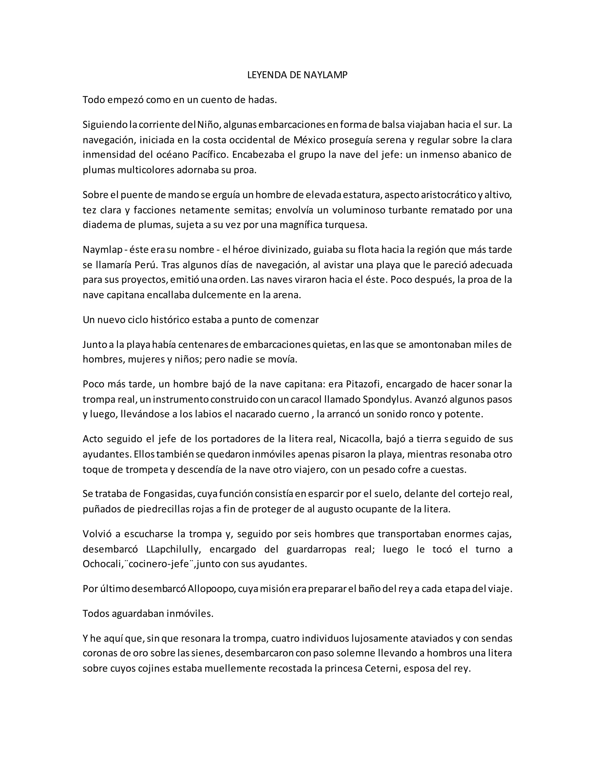 Leyenda de naylamp | DOCX