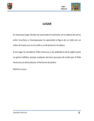 Leyenda huarcuna | DOCX