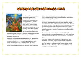 Leyendas incas | PDF