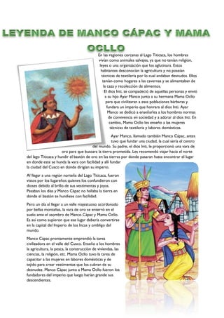 Leyendas incas | PDF