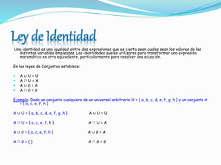 Leyes de conjuntos | PPTX