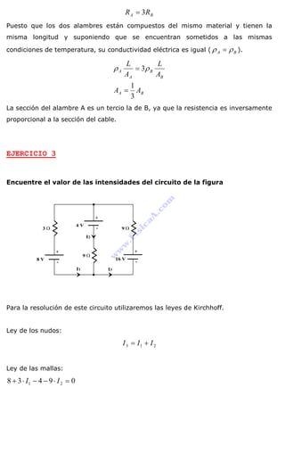 Leyes de kirchhoff ejercicios resueltos 2 | PDF