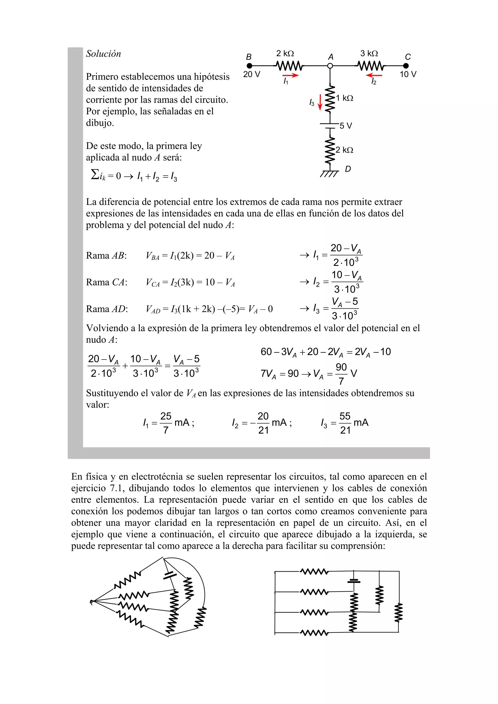 Leyes de kirchhoff ejercicios resueltos 3 | PDF