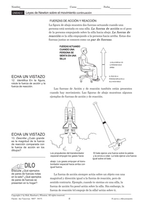 Leyes de newton- Guía para 7º básico | PDF
