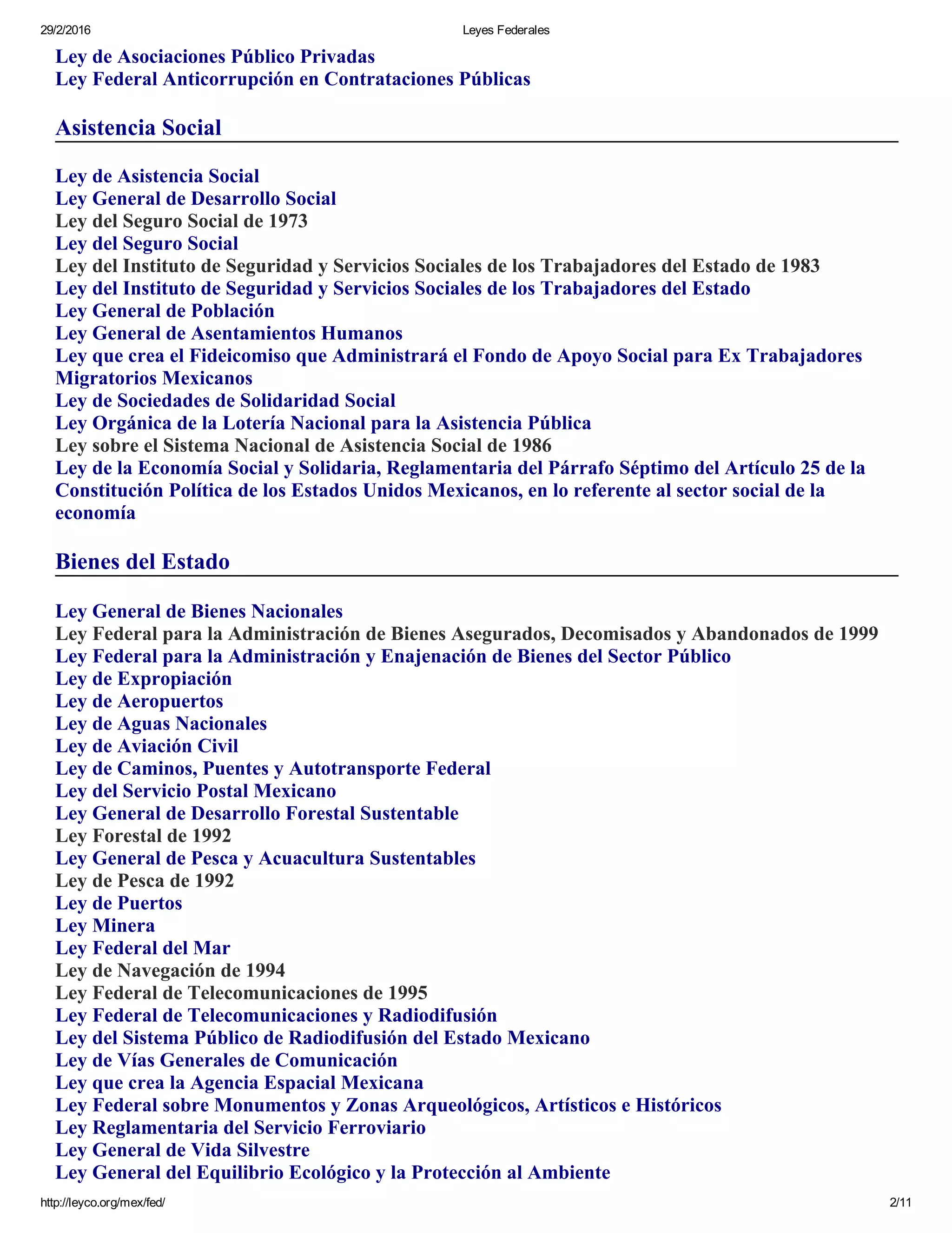 Leyes federales | PDF