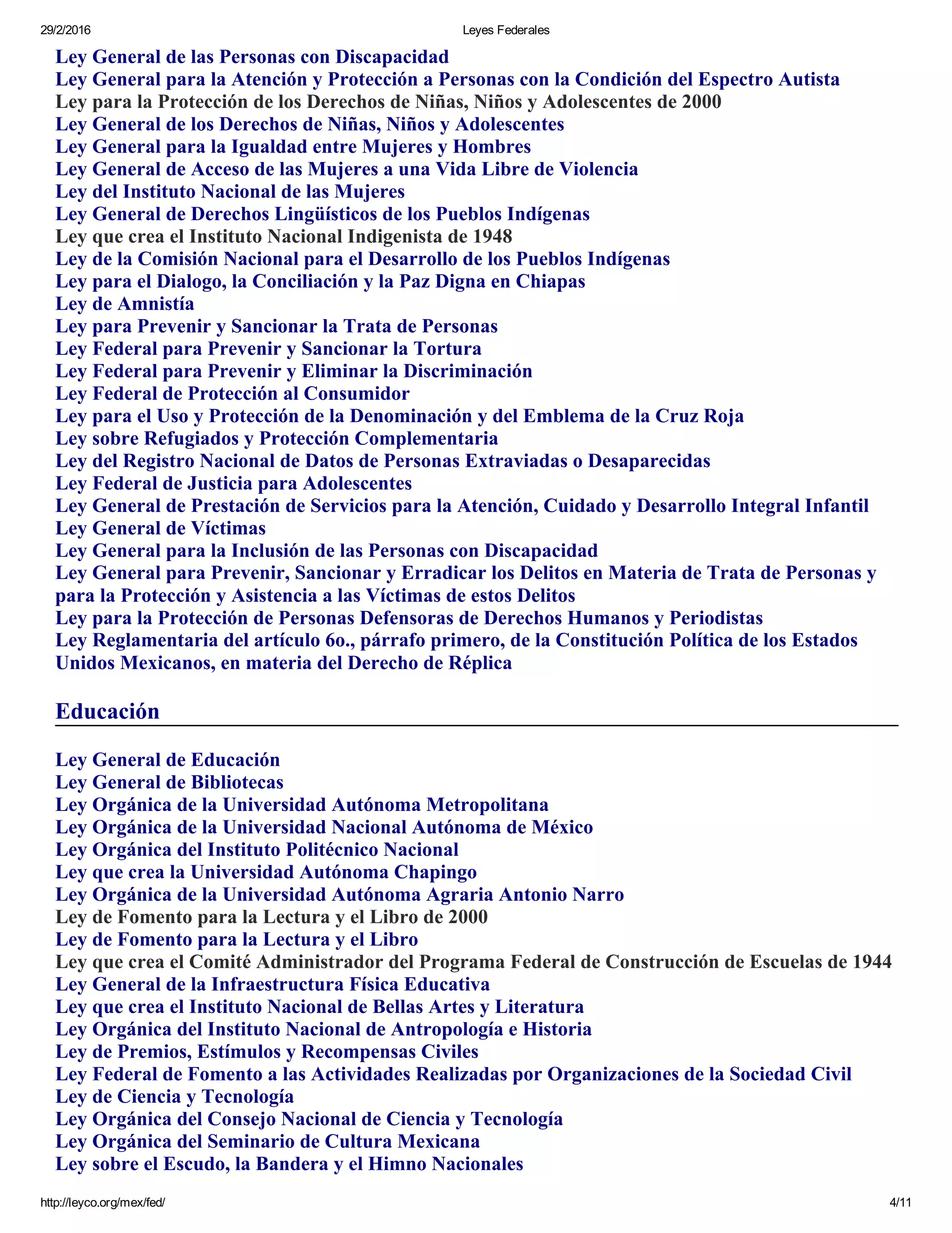 Leyes federales | PDF