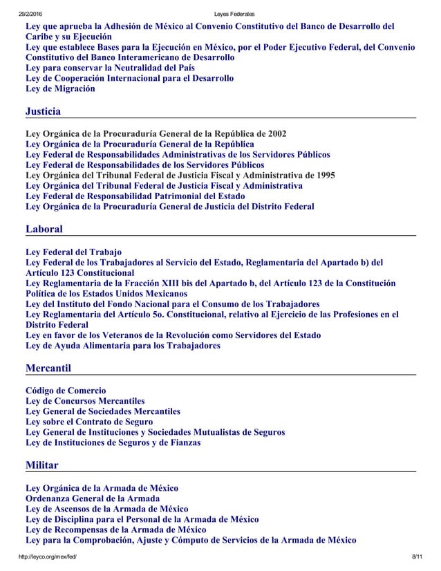 Leyes federales | PDF
