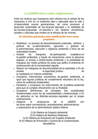 Leyes federales del equilibrio ecologico y proteccion al ambiente | DOCX