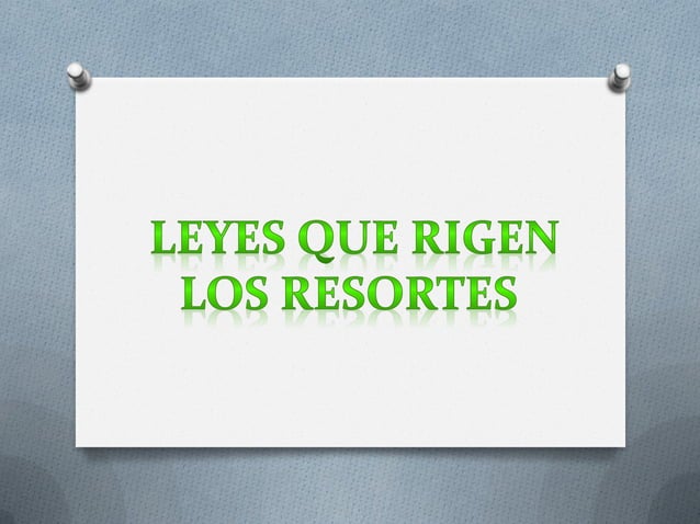 Leyes que rigen los resortes | PDF