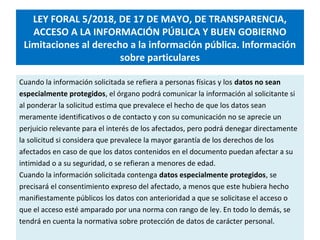 Ley foral transpariencia | PPT