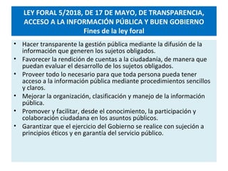 Ley foral transpariencia | PPT