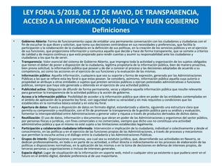 Ley foral transpariencia | PPT