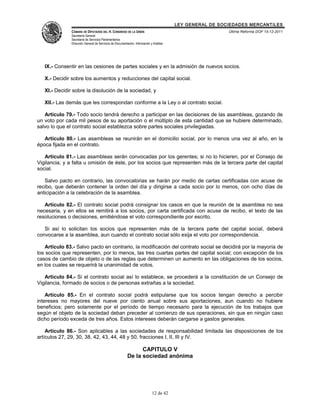 Ley general de las sociedades mercantiles | DOC