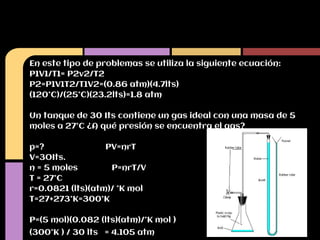 Ley general de los gases | PDF
