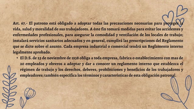 Ley General del Trabajo N° 12345678.pptx | Healthcare Industry | Industries