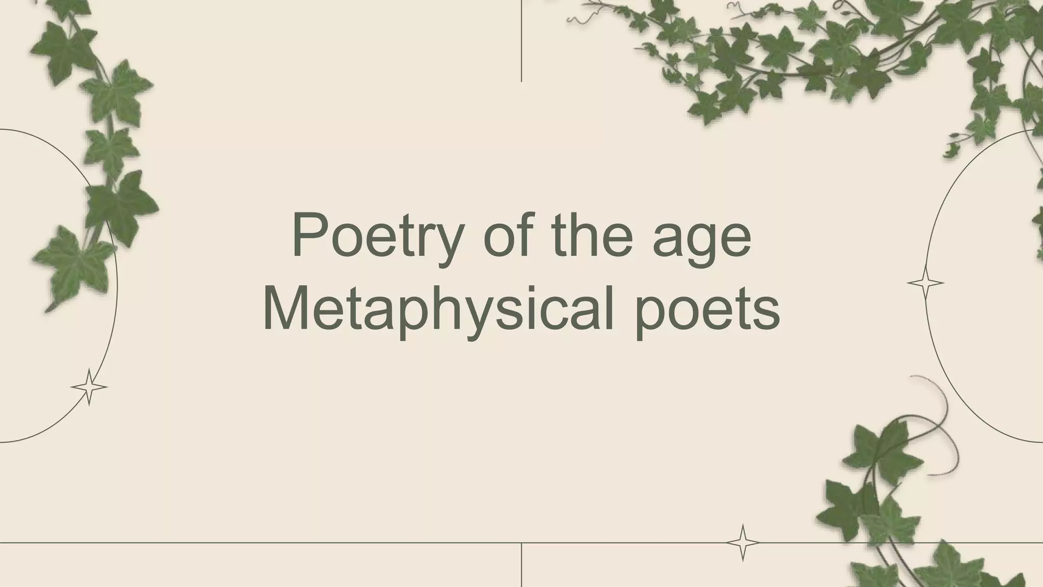 Metaphysical poets | PPTX