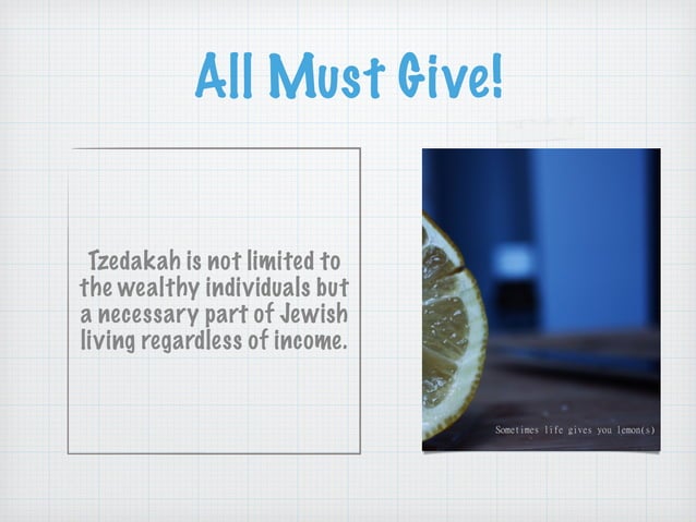 Tzedakah, Jewish Giving | PPT
