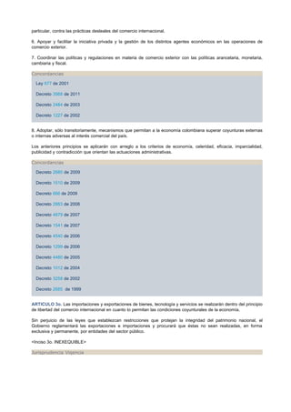 Ley marco comercio exterior 7 91 | PDF